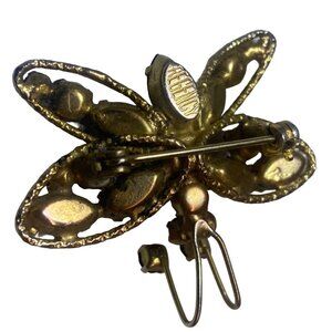 Regency | Jewelry | Vintage Regency Red Blue Rhinestone Butterfly ...